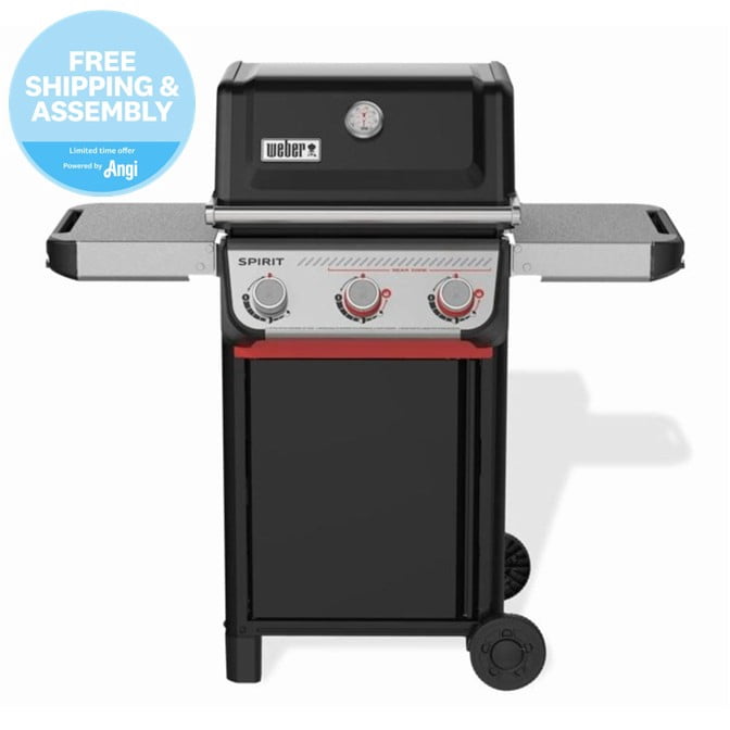 Weber Spirit Gas Grill, E-325 3 Burner Propane Gas Grill with Wheels ...