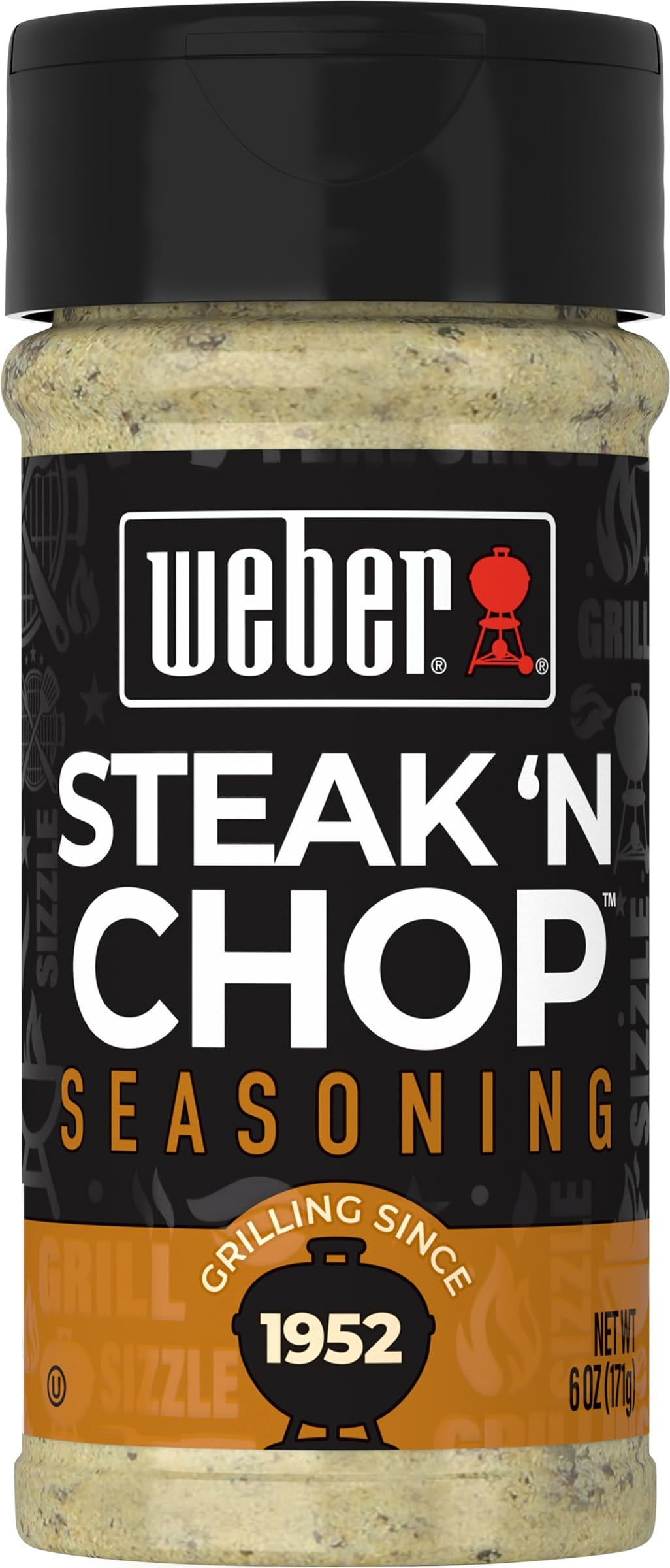 Weber Steak 'N Chop BCF26 Seasoning, 6 oz (Pack of 6) - Walmart.com