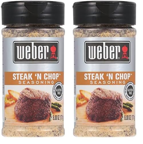 Weber Steak 'n Chop Seasoning 6 Ounce Shaker (Pack of 2) - Walmart.com