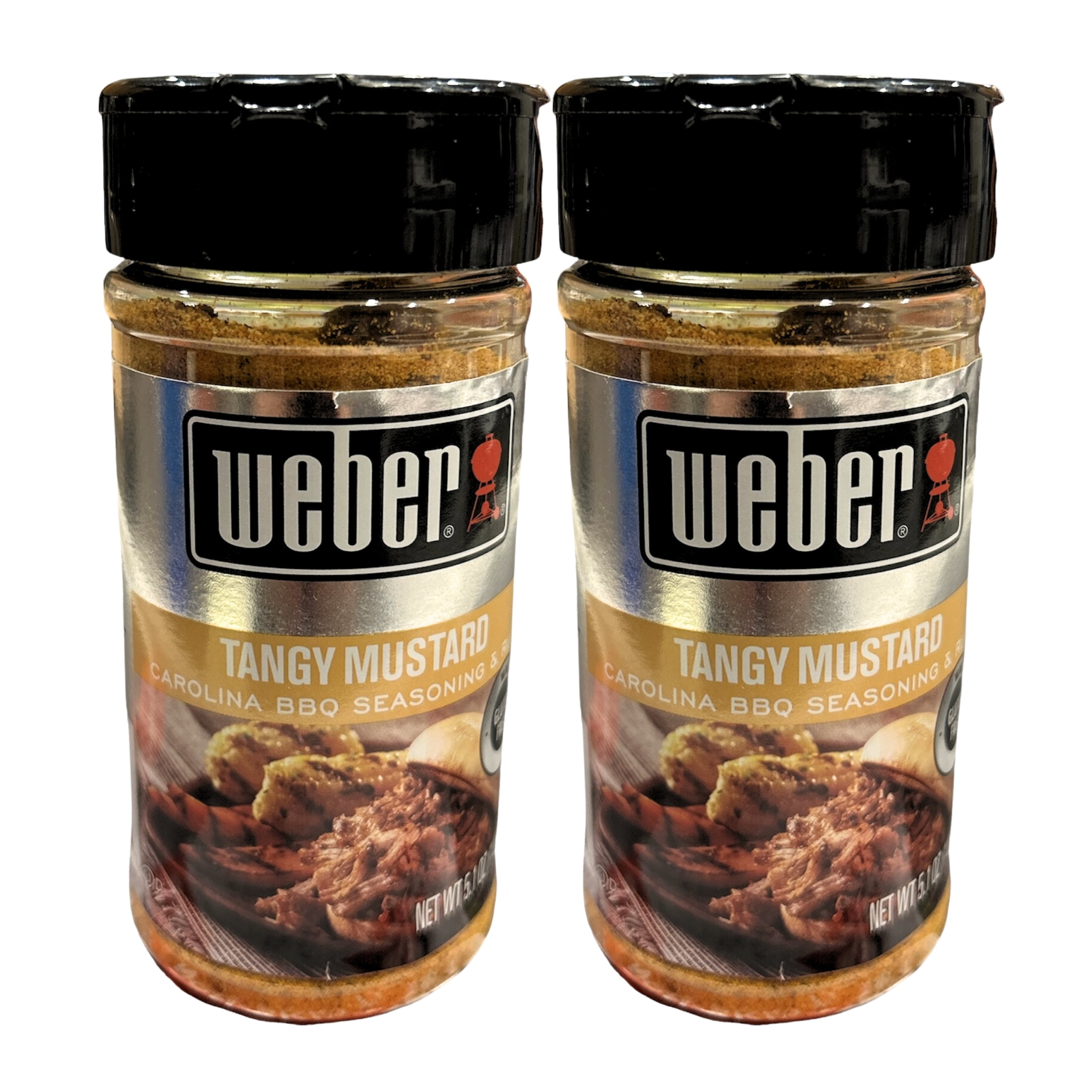 Weber Tangy Mustard Carolina BBQ Seasoning and Rub Mix Blends 5.1 oz Each Bottle for Burgers ...