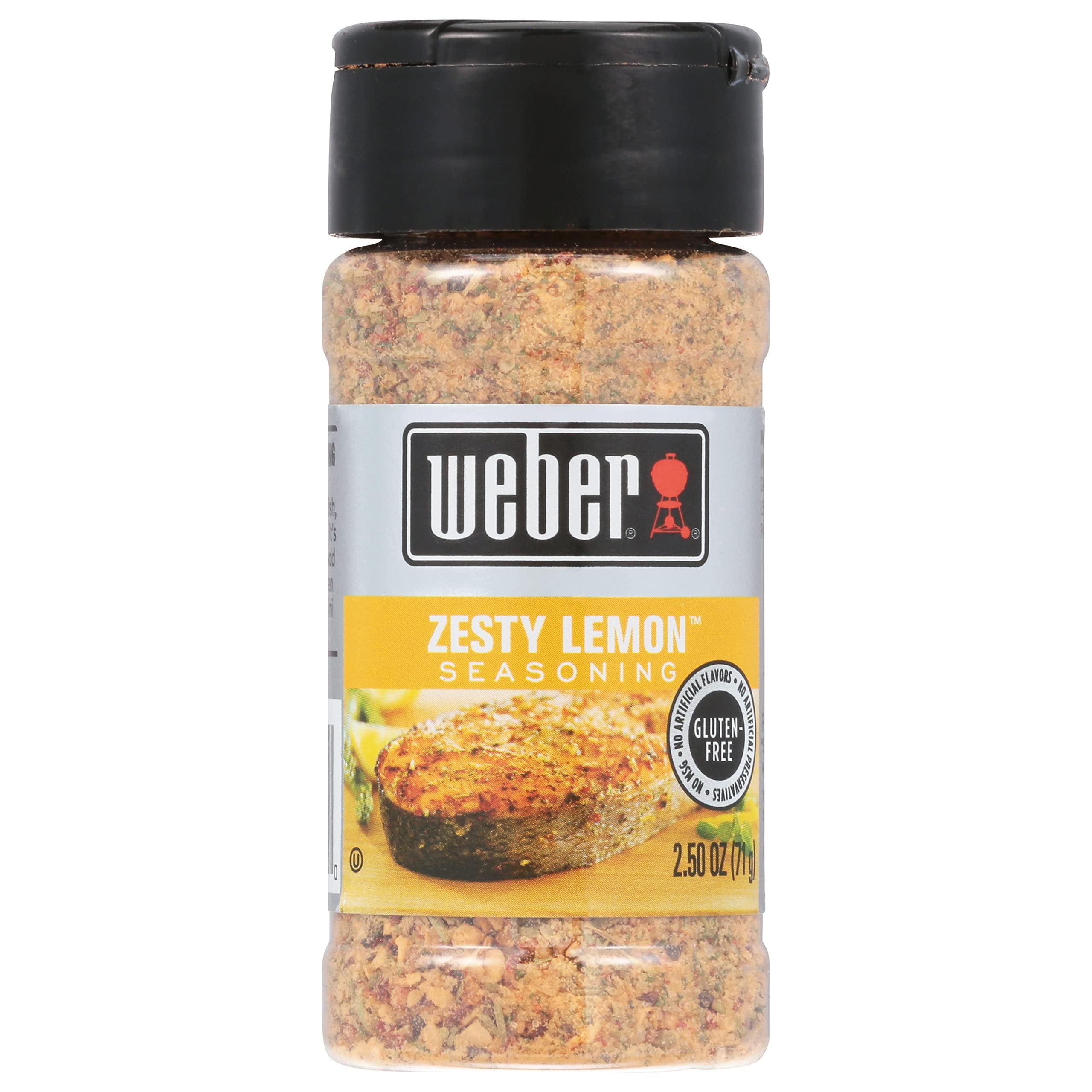 Weber Zesty Lemon Seasoning, Granule, 2.5 Ounce Shaker, Room ...