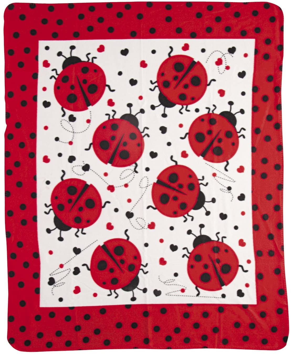 Weber's Wonders Ladybug Fleece Throw Blanket for Kids, Soft & Cozy ...