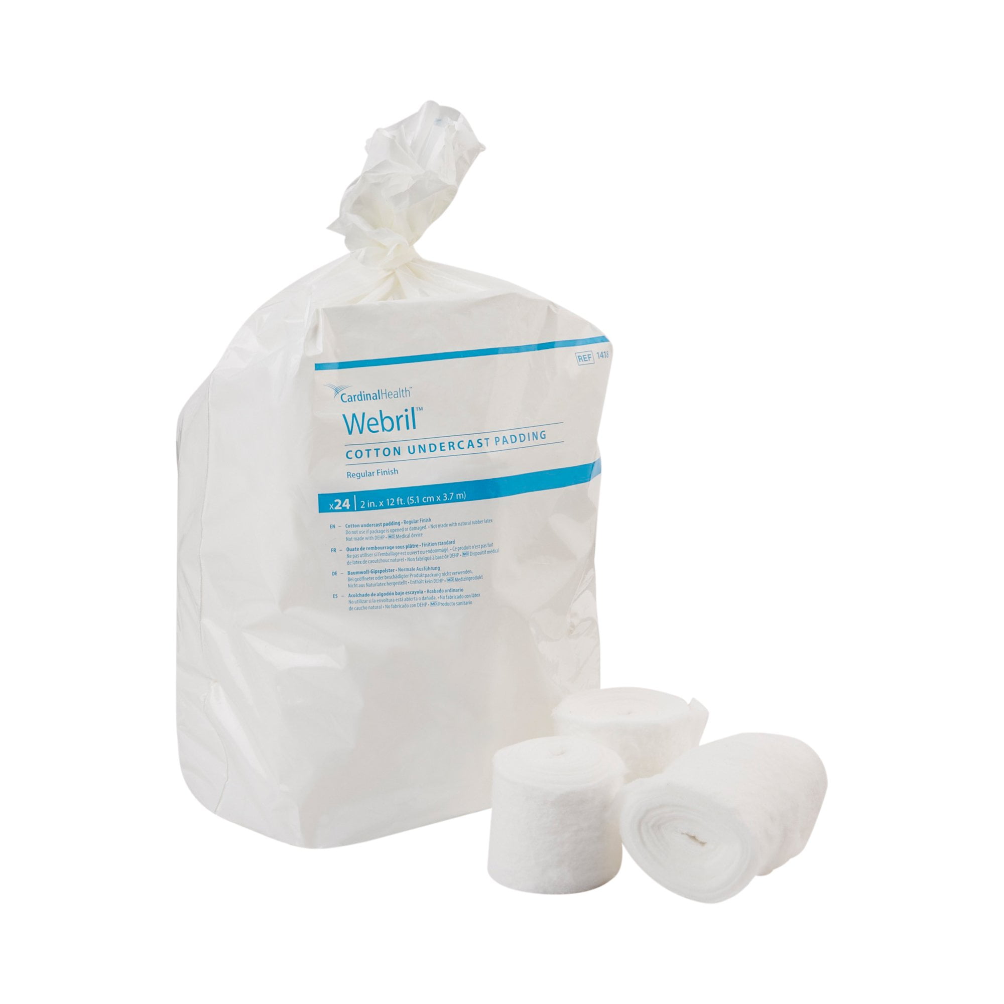 Webril Cast Padding 2" x 4 Yd Cotton White 1418, 72 Ct - Walmart.com