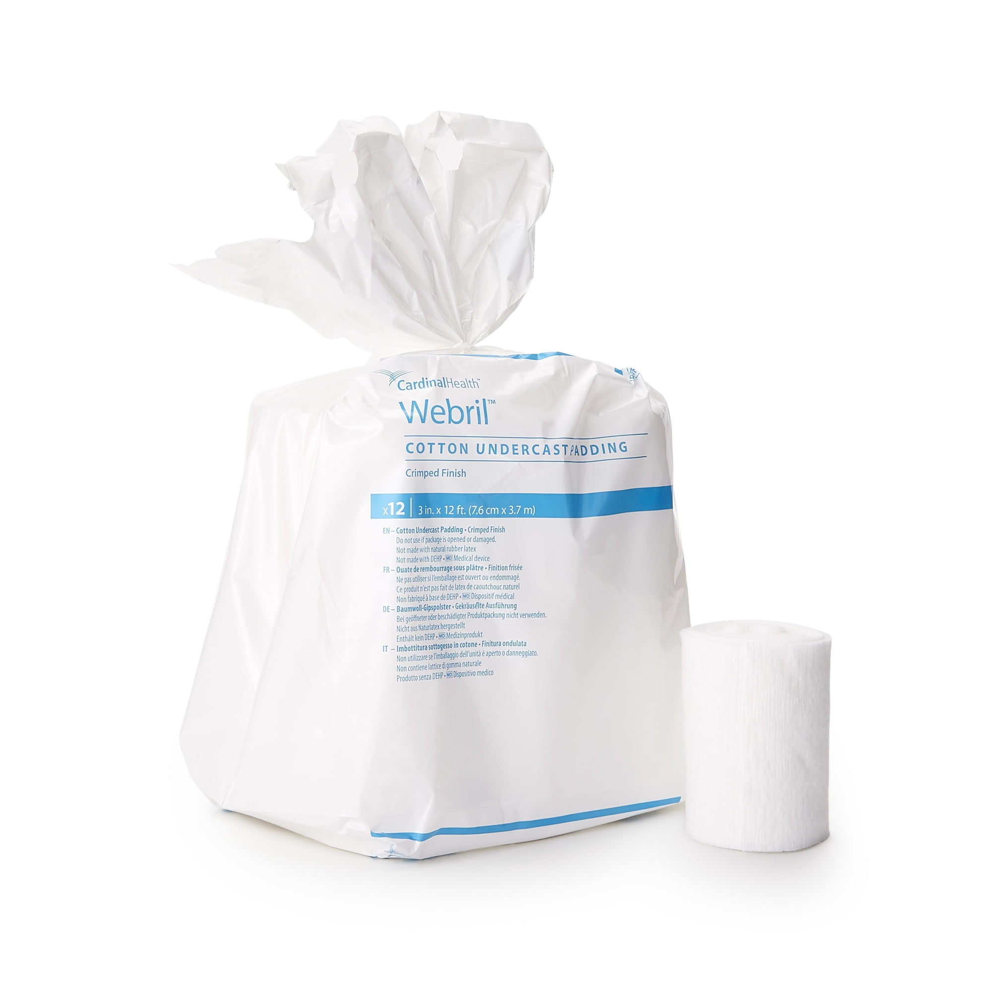Webril Cast Padding 6" x 4 Yd Cotton White 3489, 36 Ct - Walmart ...