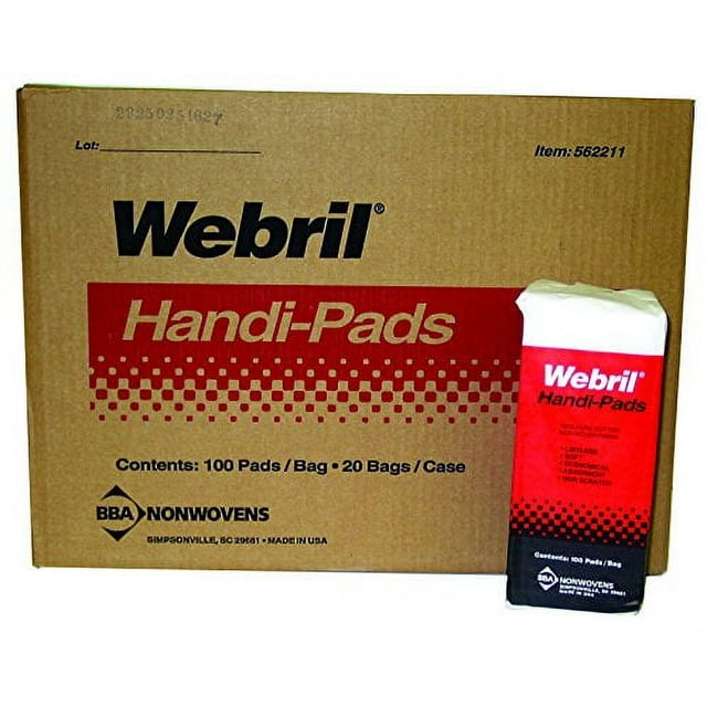 Webril Wipes 4" x 4" Cotton Pads Case Of 20 Packages Of 100 Pads (2000 ...