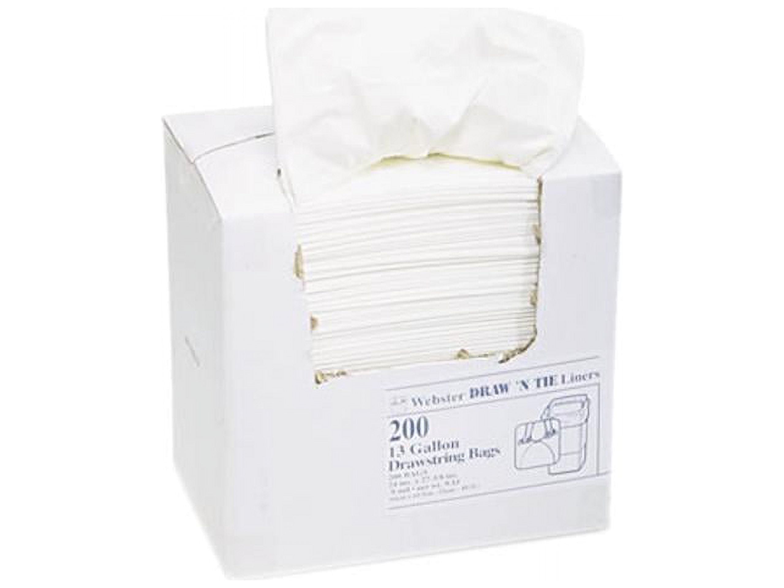 DDI 932832 Webster Industries Drawstring Trash Liners .9 Mil 13Gal 24-1 ...