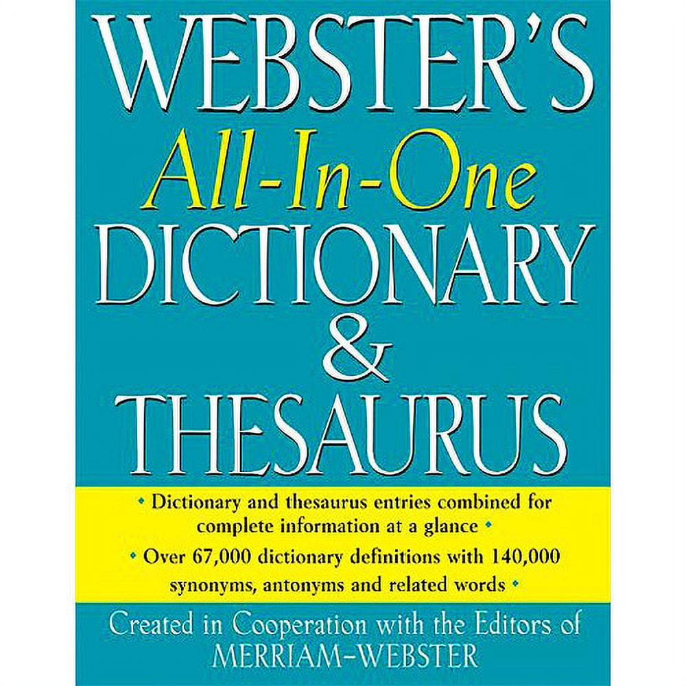 Webster's All-In-One Dictionary & Thesaurus - Walmart.com