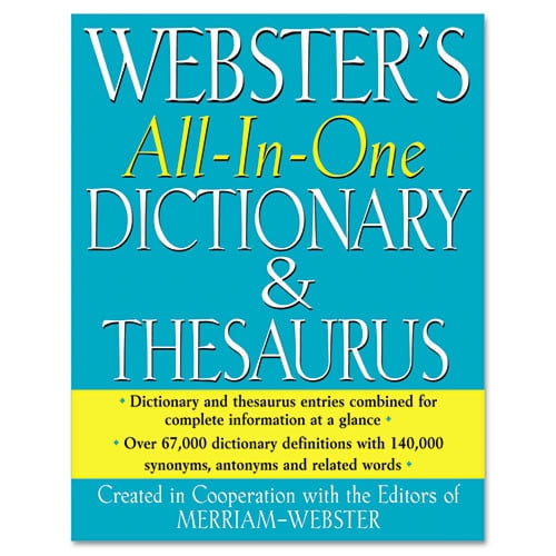 Webster's All-In-One Dictionary & Thesaurus, Second Edition, (Hardcover ...
