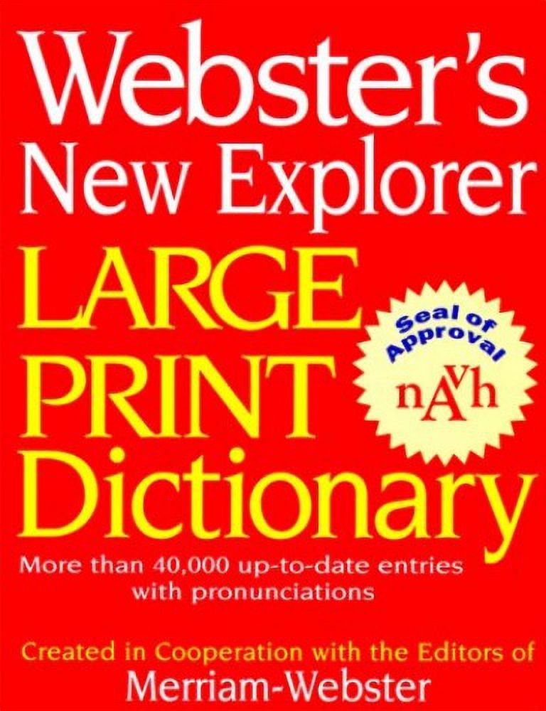 Pre-Owned Webster's New Explorer Large Print Dictionary Hardcover ...
