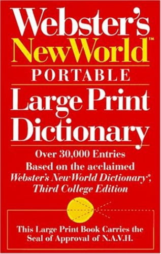 Pre-Owned Webster's New World Portable Large Print Dictionary (Paperback) 9780671883508 ...