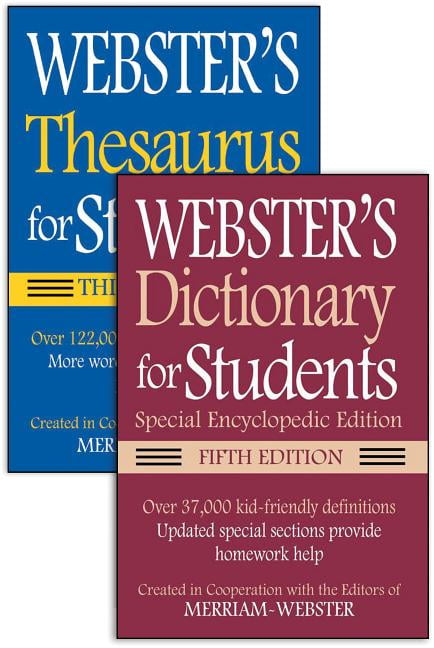 Webster's for Students Dictionary/Thesaurus Shrink-Wrapped Set ...