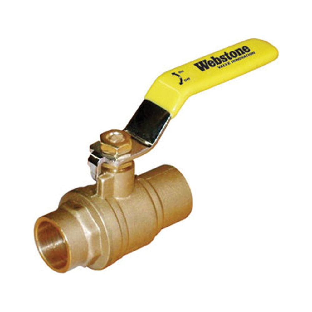 Webstone 51702 Standard Full Port Forged Brass Ball Valve with Chrome ...