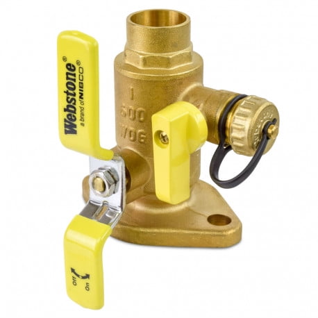 Webstone Valves 1" Sweat Isolator Flange Valve with Drain - Walmart.com