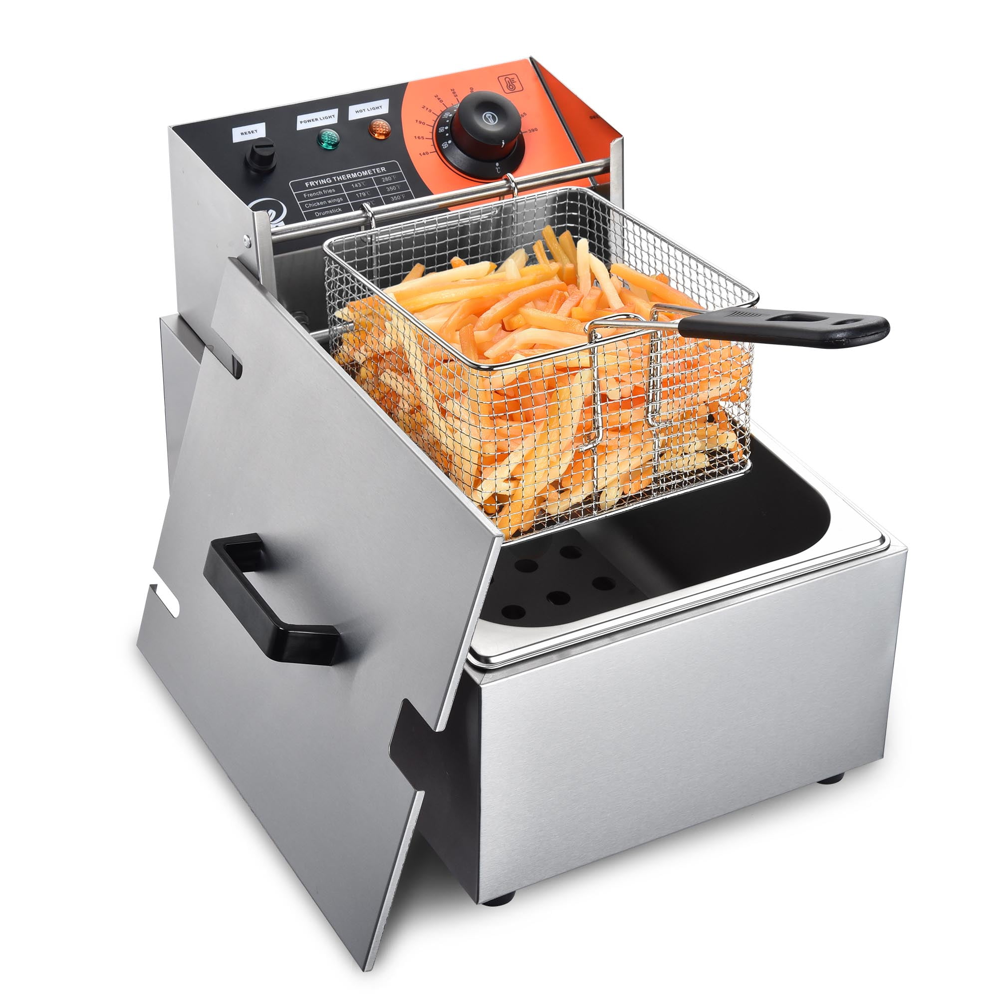 Wechef 2500W 12L Commercial Electric Countertop Stainless Steel Deep ...