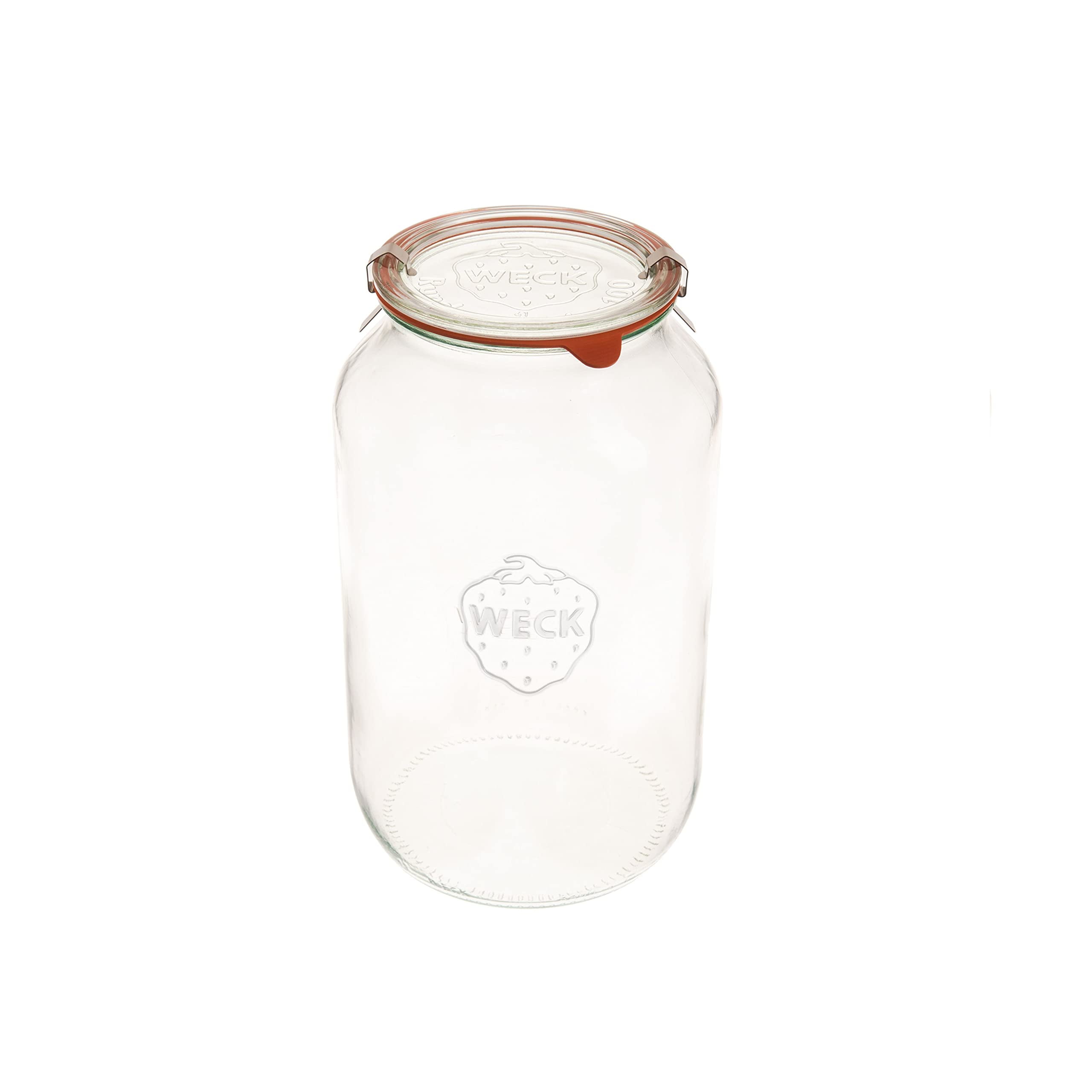 Weck Jars 776 101.4 fl. oz Wide-Mouth Barrel Jar | Large Glass Jar ...