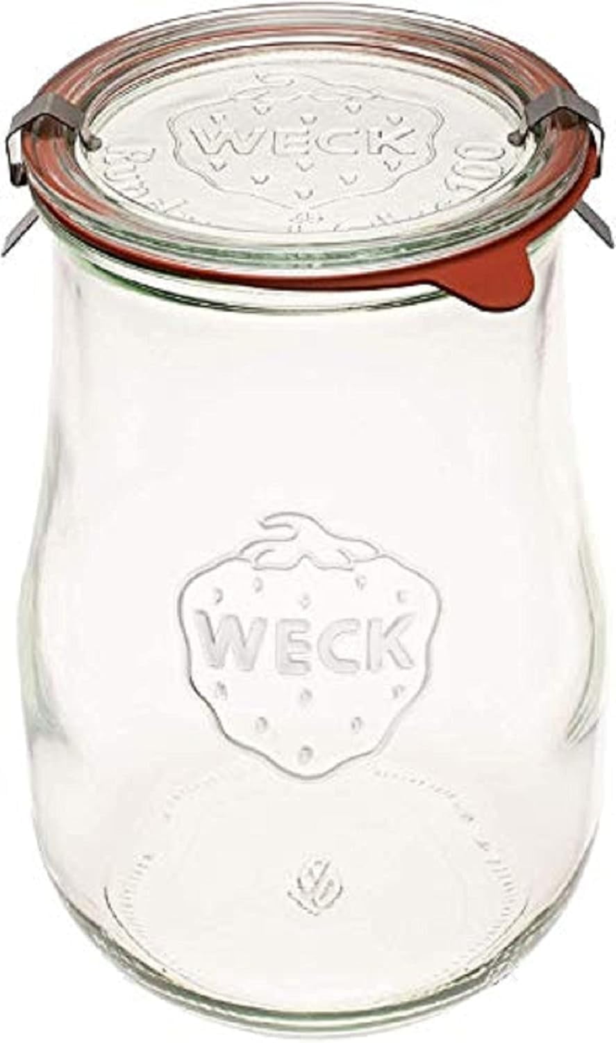 Weck Tulip Jars 1.5 Liter- Large Glass Jars for Sourdough - Starter Jar with Glass Lid - Wide ...