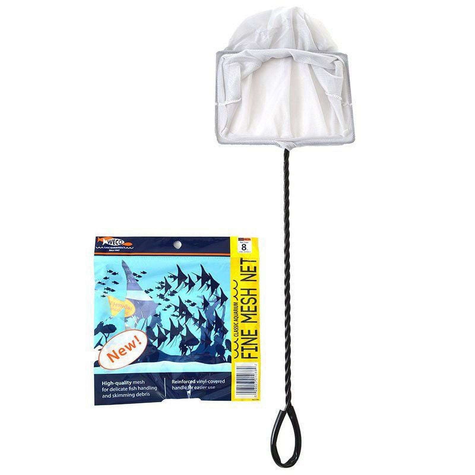Weco Long Handle Fine Mesh Aquarium Net [Aquarium, Nets] 8" Wide ...