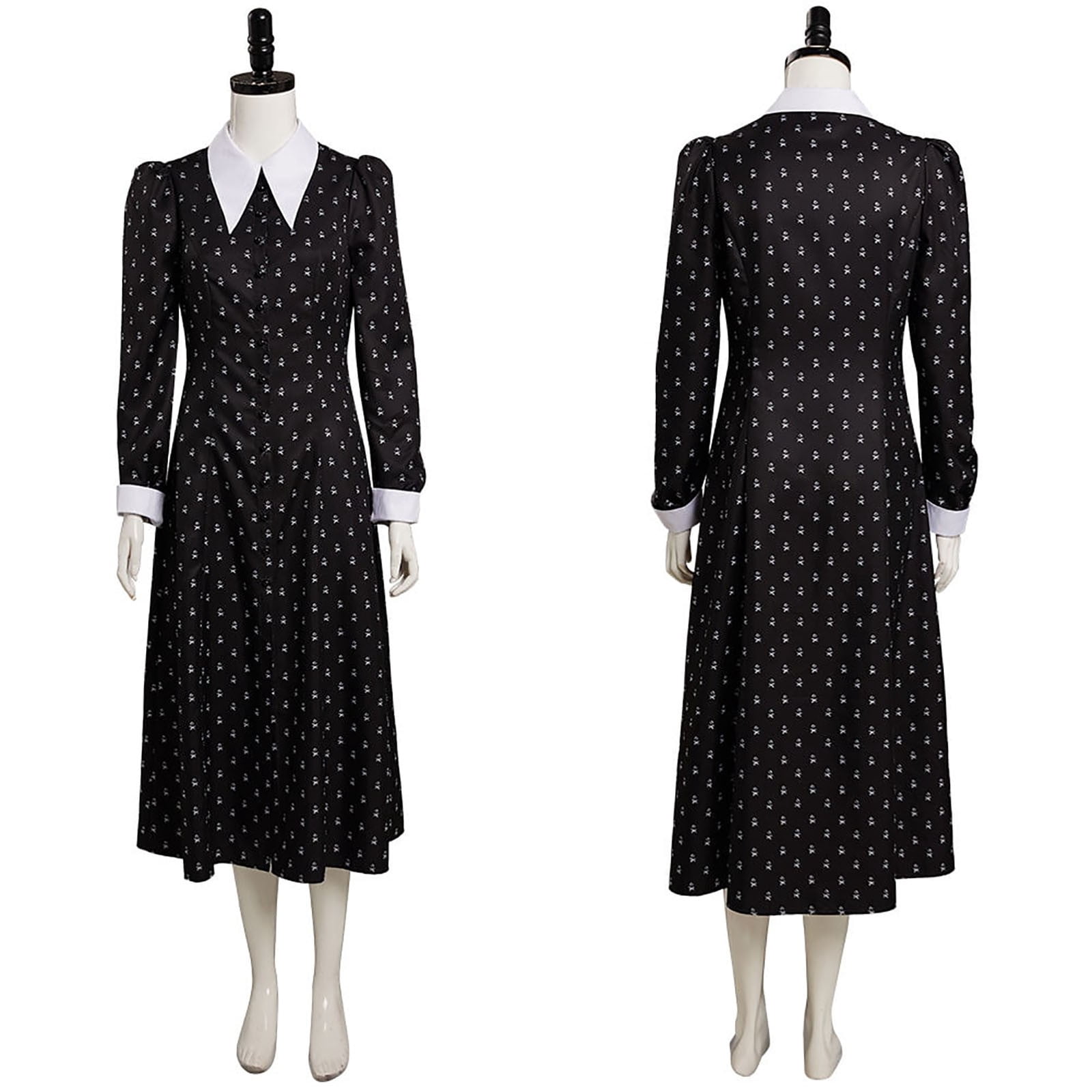 Wed-nesday Costume Add-ams Cosplay Suit for Women, Halloween Fancy ...