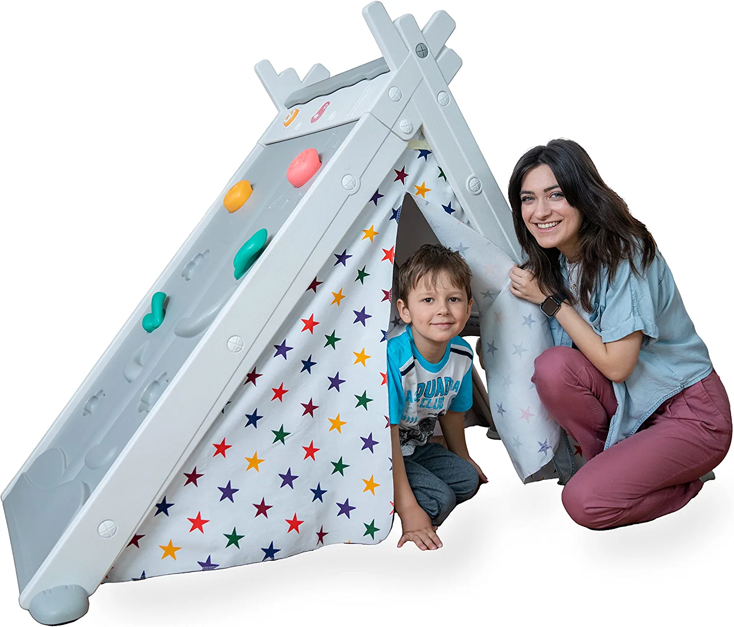 Wedanta 4-in-1 Kids Playhouse Toy: Foldable Indoor Playground with ...