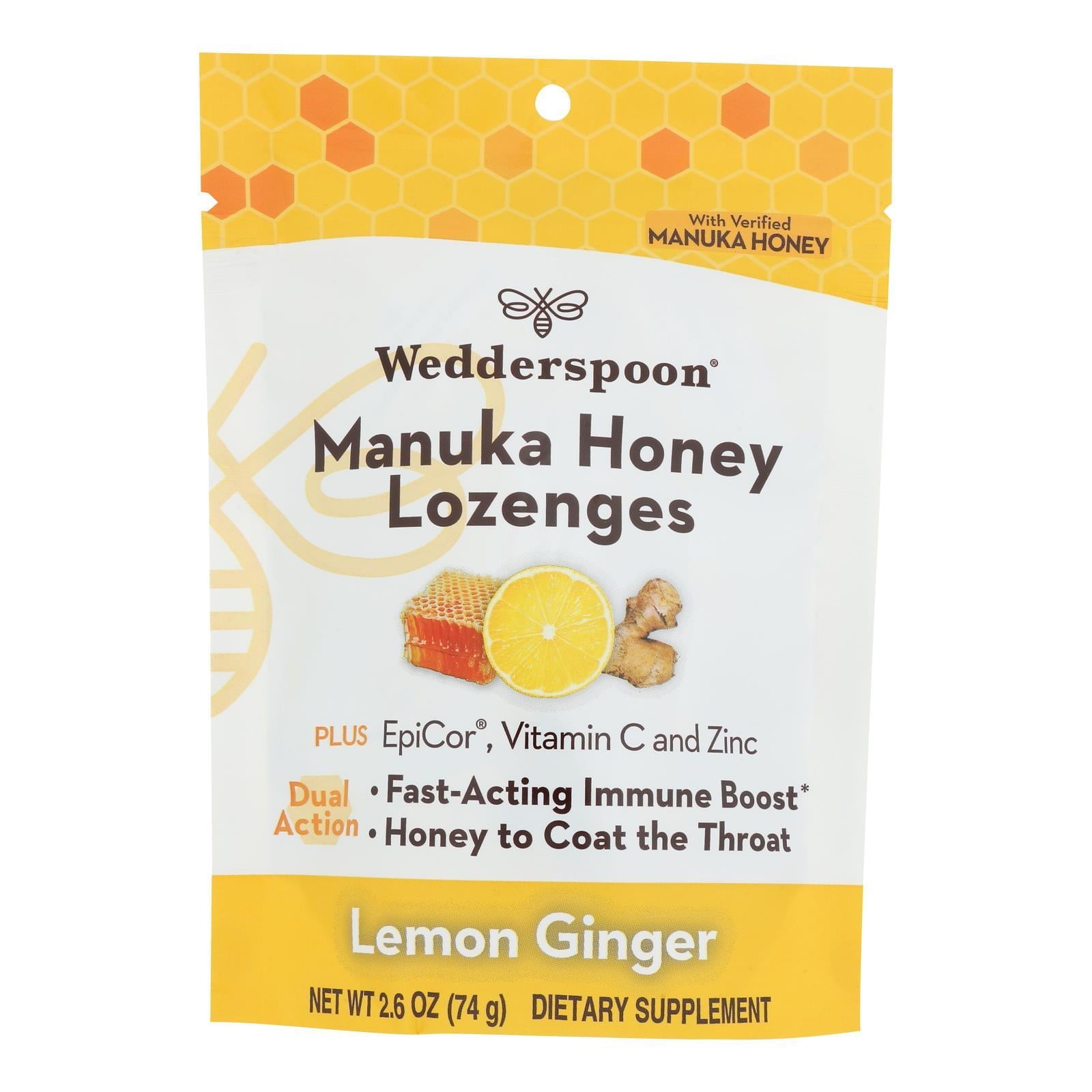 Wedderspoon - Loz Manuka Honey Lemon Ginger - Case of 6-2.6 OZ ...