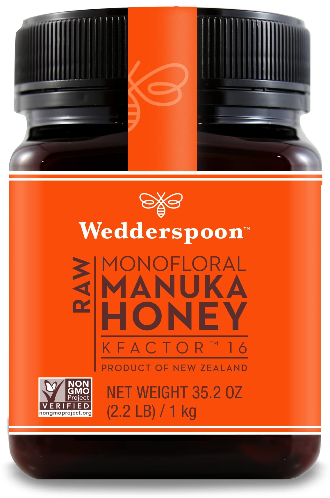 Wedderspoon Raw Premium Manuka Honey, KFactor 16, 35.2 Oz ...
