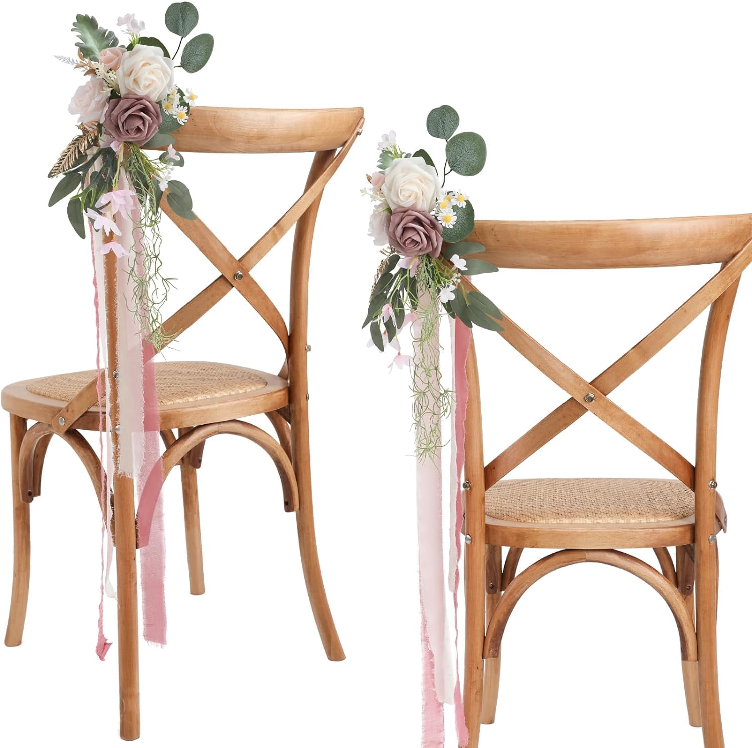 Wedding Aisle Decorations 8pcs Chair Decorations Artificial Flowers for ...