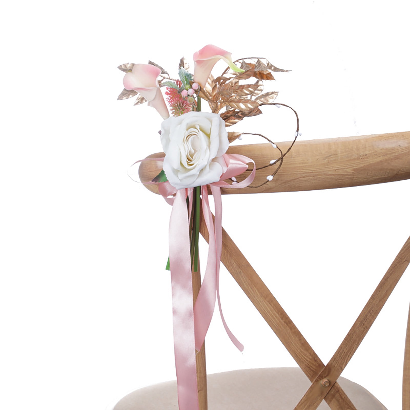 Wedding Aisle Decorations Chair Back Flowers Floral Pew Wedding ...