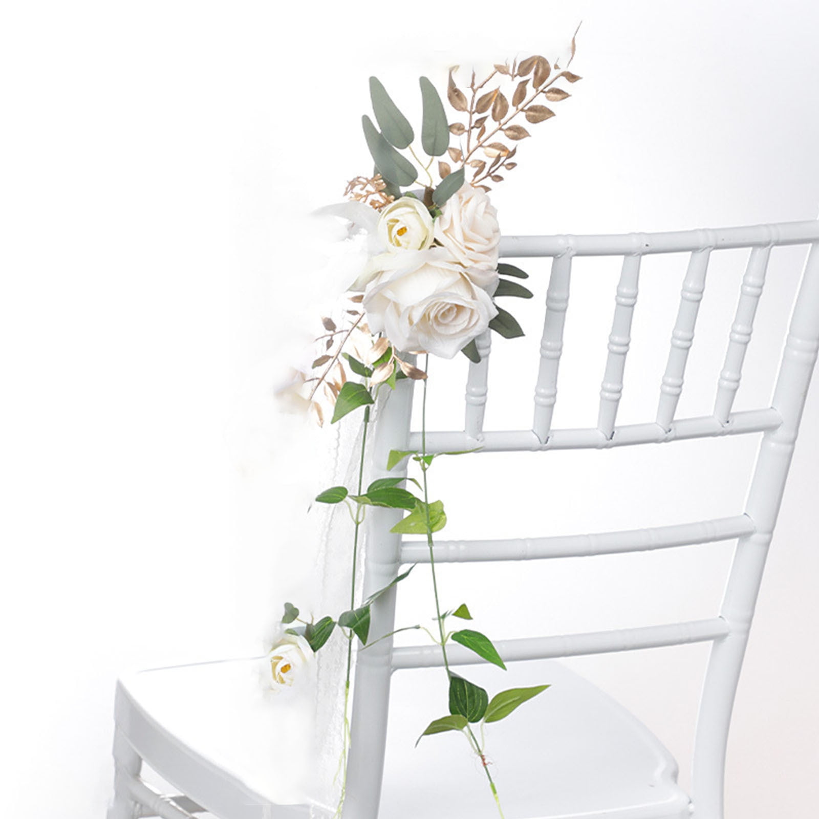 Wedding Aisle Flower Decorations for Ceremony Chair Back Flower, Pink ...