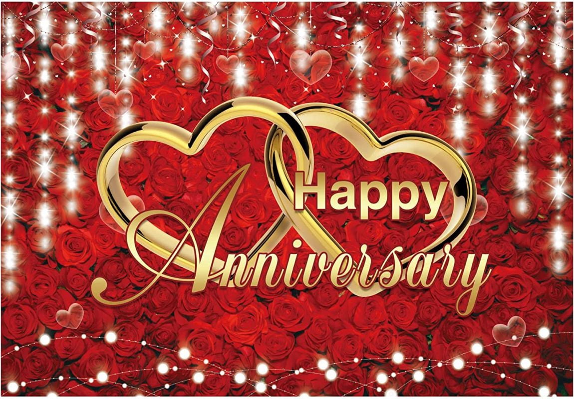 Wedding Anniversary Backdrop for Photography Background Colorful Photo ...