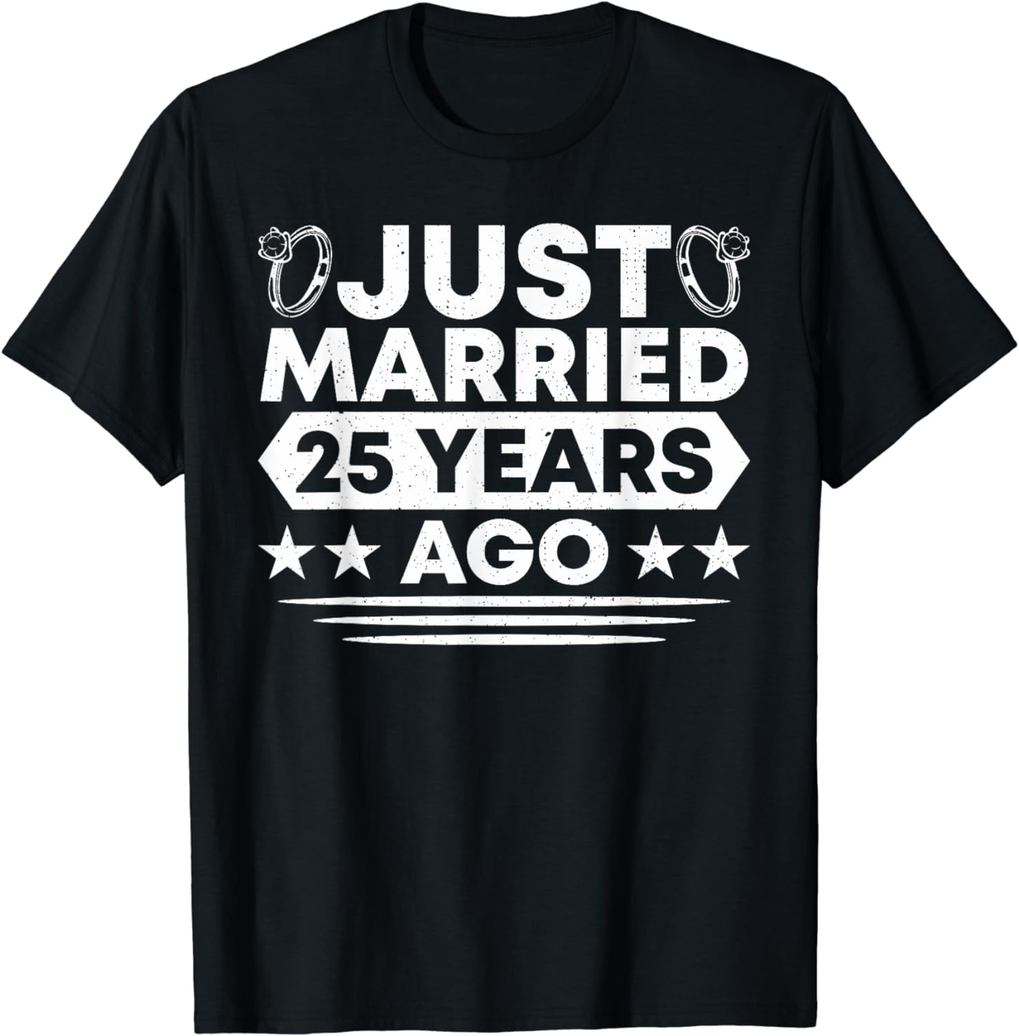 Wedding Anniversary Just Married 25 Years Ago Couple T-Shirt - Walmart.com
