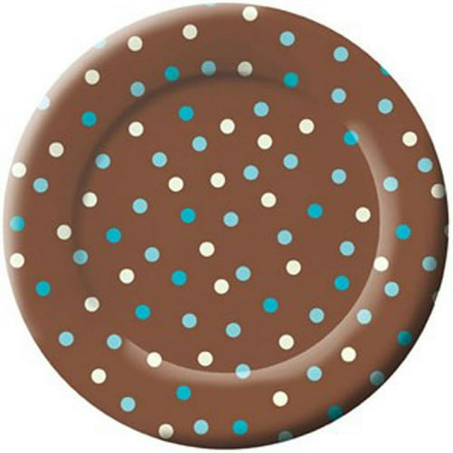 Wedding 'Aqua Polka Dots' Small Paper Plates (8ct) - Walmart Business ...