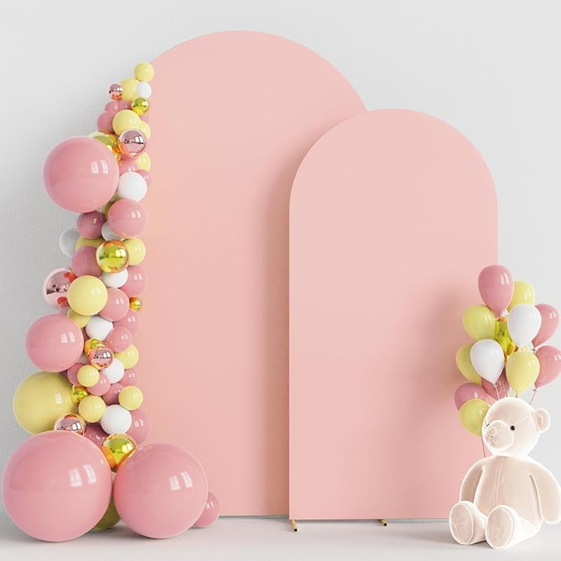 Wedding Arch Backdrop Cover 7.2FT, 6FT Spandex Fitted White Arch Covers ...