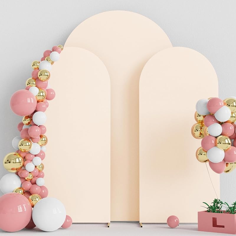 Wedding Arch Backdrop Cover 7.2FT, 6FT Spandex Fitted White Arch Covers ...