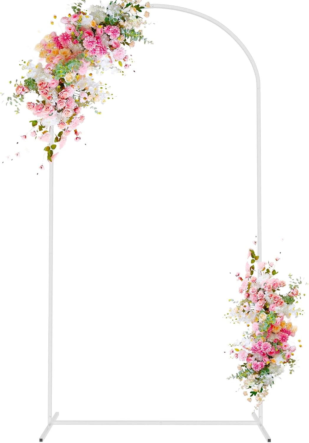 Wedding Arch Backdrop Stand 7.2ft White Metal Chiara Backdrop Stand for ...