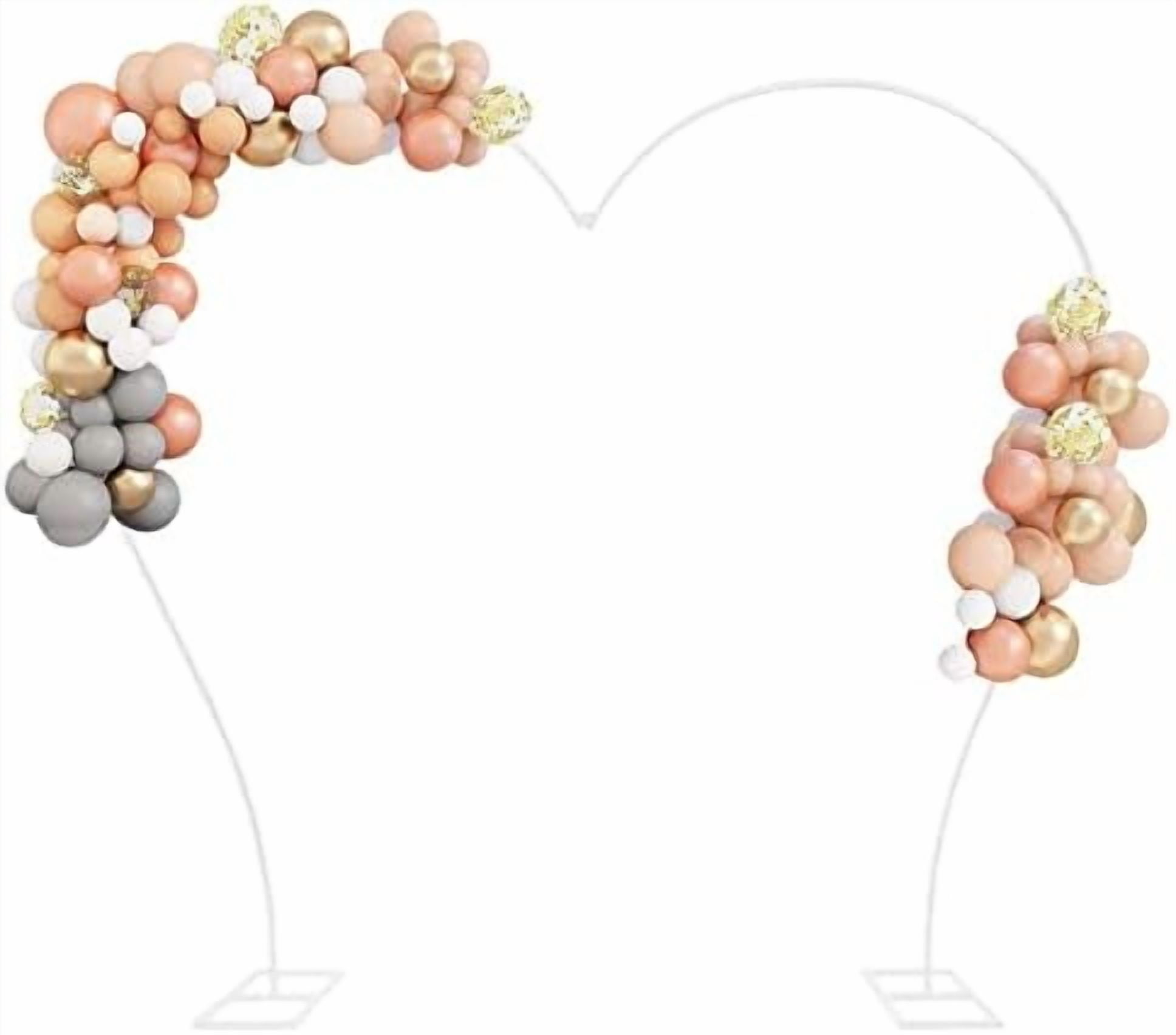 Wedding Arch Backdrop Stand, 8.7 x 7.7FT Heart Shape Arch Stand Balloon ...