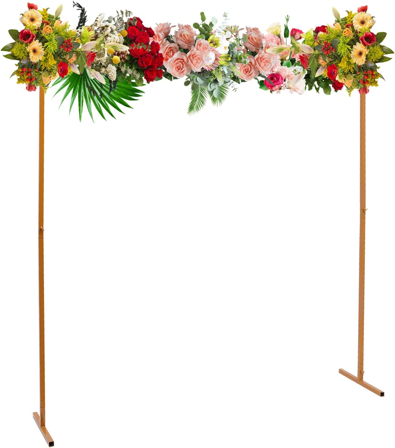 Wedding Arch Backdrop Stand Frame Square Metal Garden Flower Arbor Arch ...