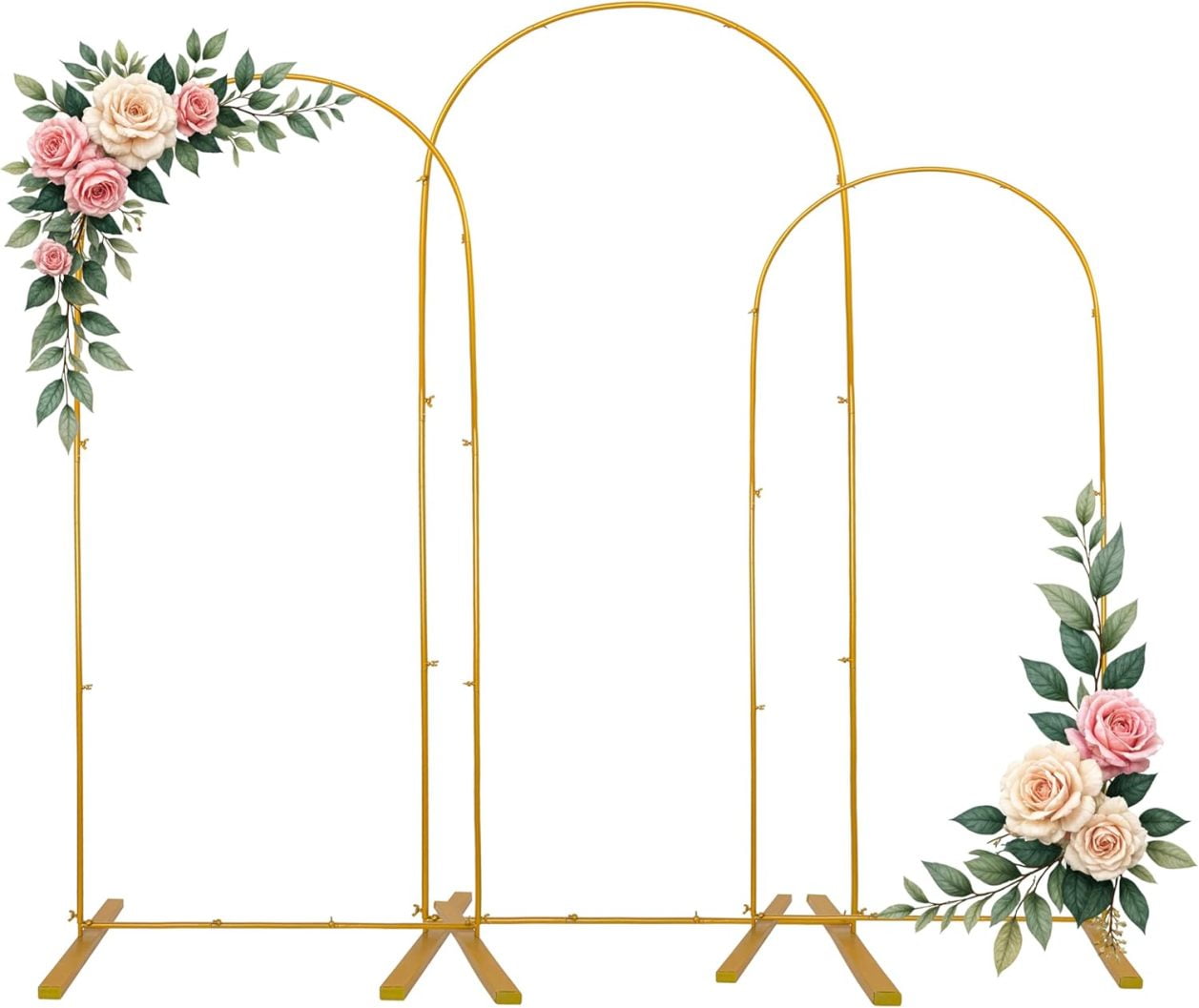 Wedding Arch Backdrop Stand Gold Metal Backdrop Stand for Decoration ...