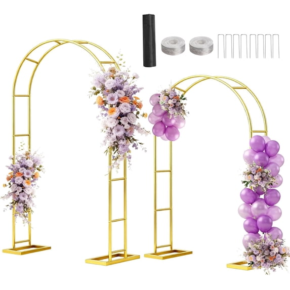 Wedding Arch Backdrop Stand Set of 2 (7.2FT, 6FT), Arch Backdrop Stand ...