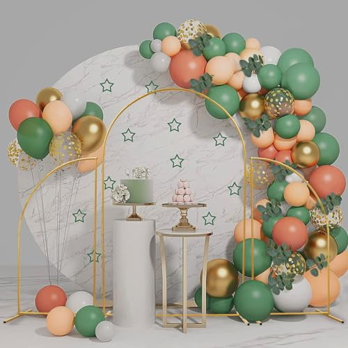 Wedding Arch Backdrop Stand Set of 3 (7.22ft,5.25ft), Metal Wedding ...