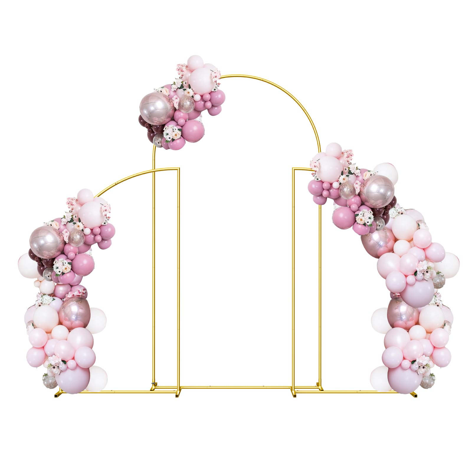 Wedding Arch Backdrop Stand Set of 3(7.2FT/5FT/5FT),Metal Balloon Arch ...