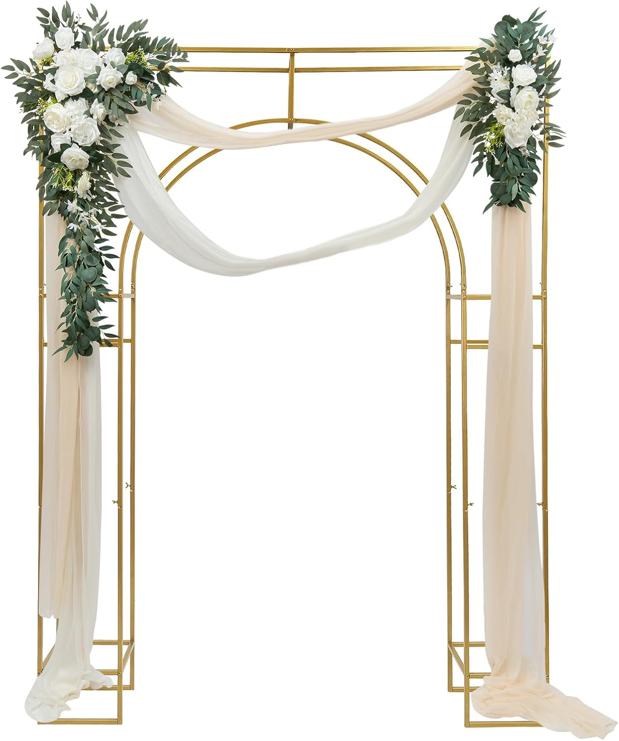 Wedding Arch Backdrop Stand, Wedding Arches for Ceremony Square Metal ...