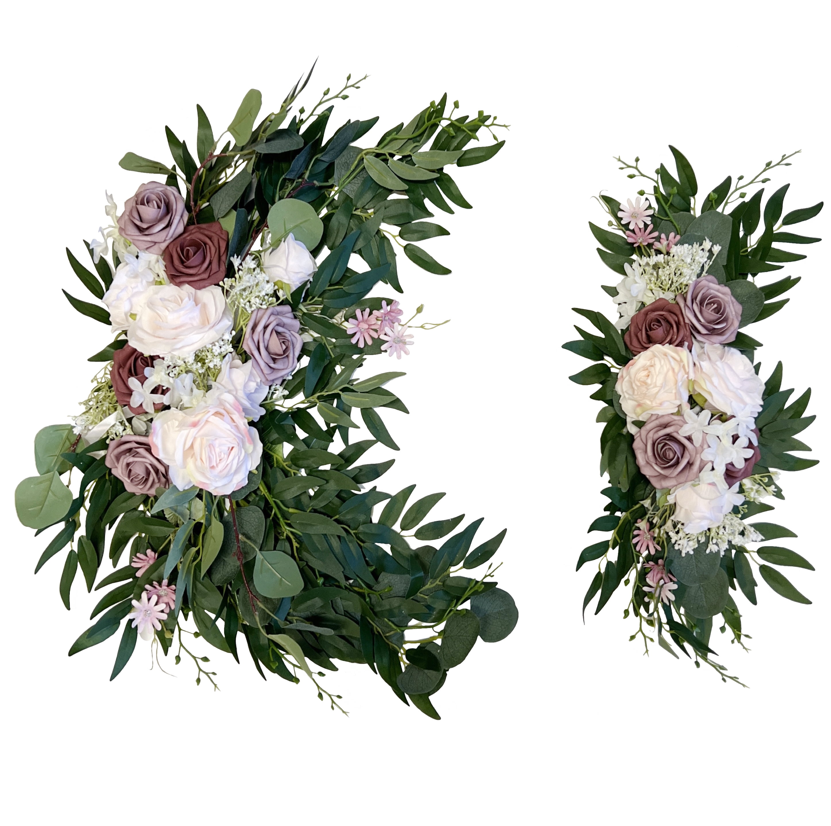 Wedding Arch Decor - Artificial Colorful Rose Flowers (Set of 2 ...
