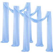Efavormart 18Ft White Sheer Organza Curtain Panels, Window Scarf ...