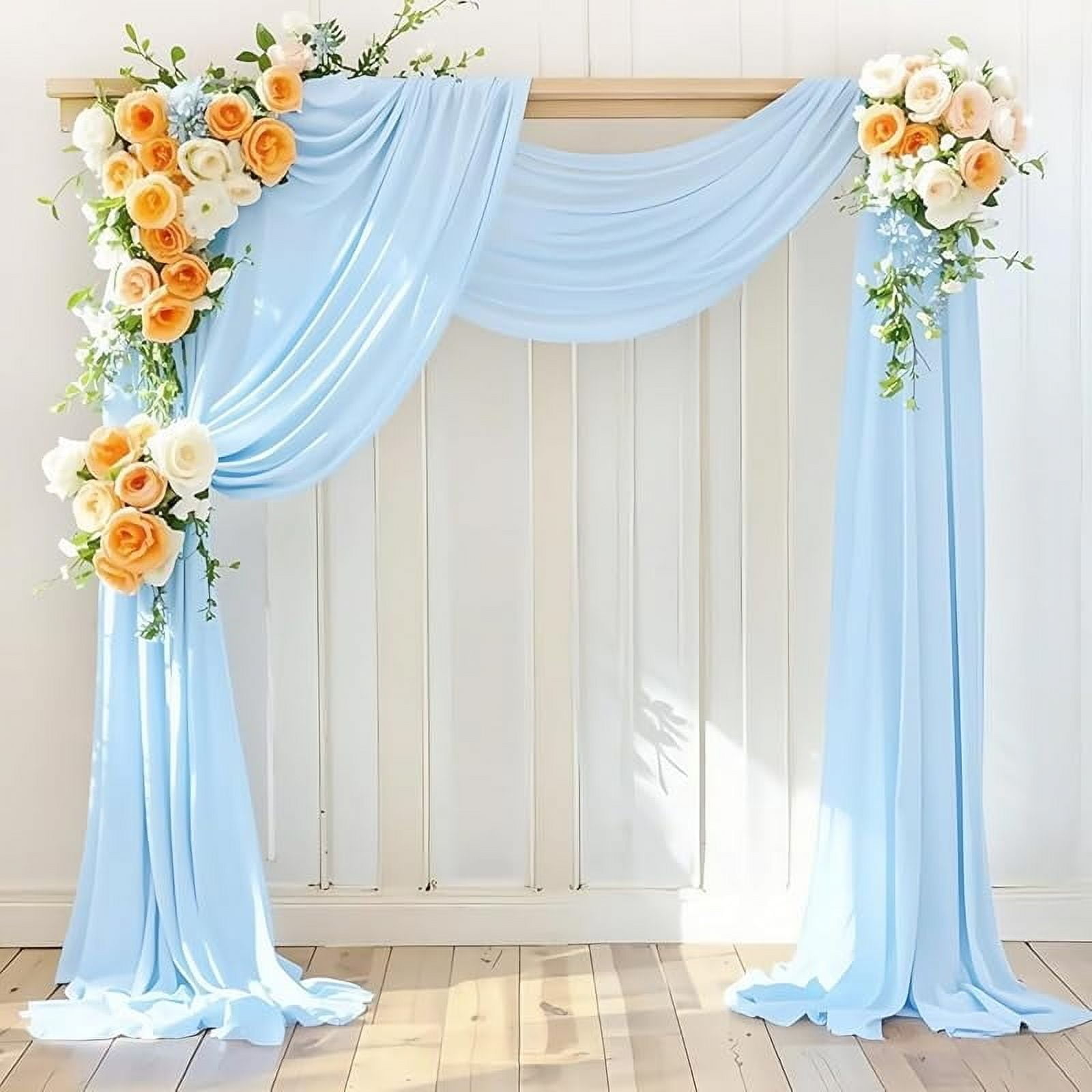 Wedding Arch Draping Fabric 1 Panel 30'' x 18FT Sheer Chiffon Arch ...