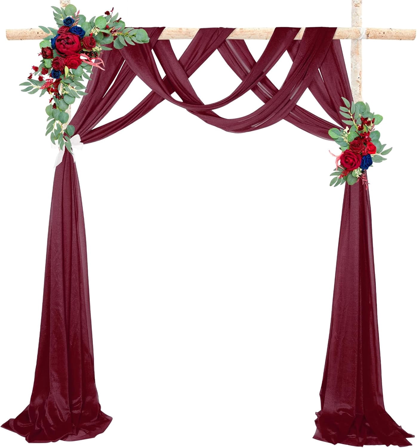 Wedding Arch Draping Fabric 3 Panel 30" x 20Ft Wedding Arch Drapes ...