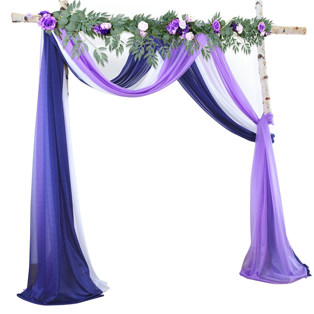 Wedding Arch Draping Fabric 3 Panels 20Ft Chiffon Fabric Drapes Arbor ...