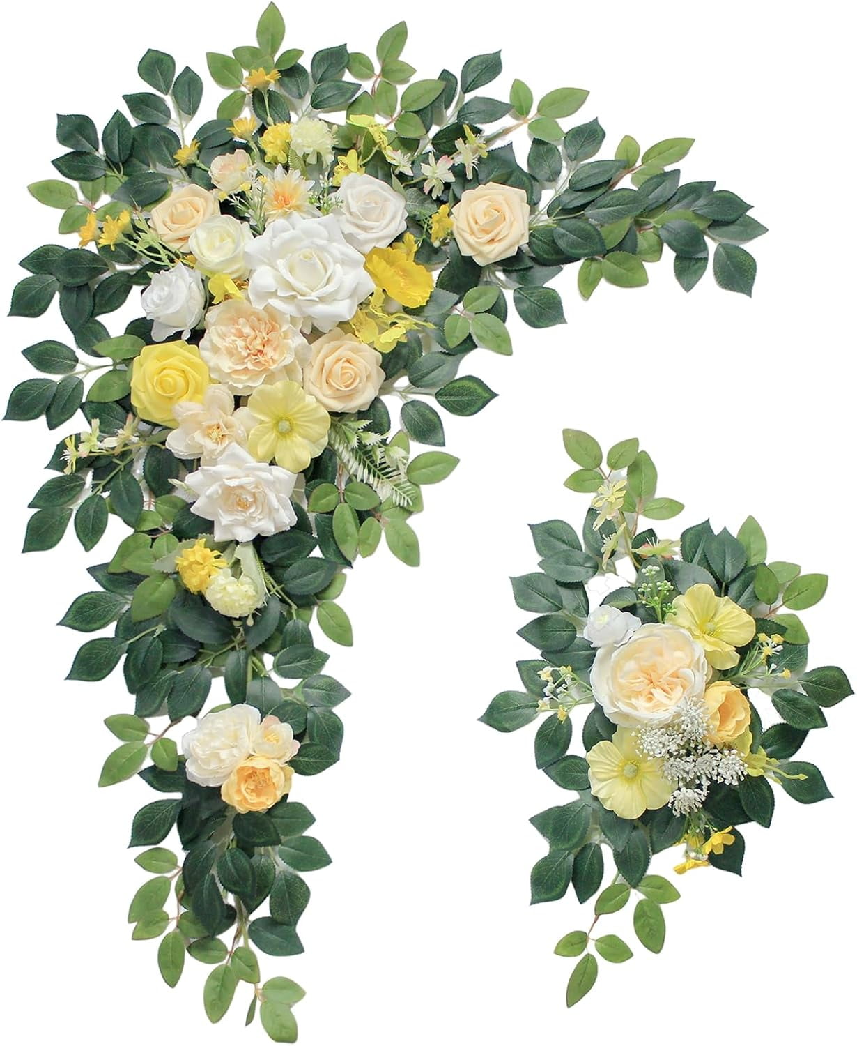 Wedding Arch Flowers Kit,Artificial Flower Arch Decor,2pcs Artificial ...