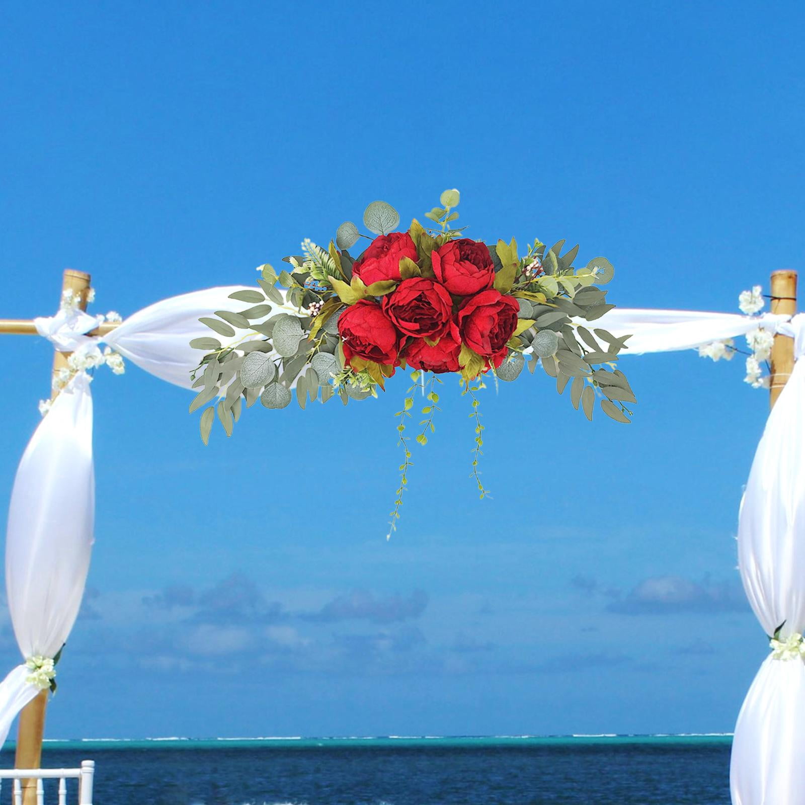 Wedding Arch Flowers, Rustic Artificial Floral Swag for Lintel, Arbor ...