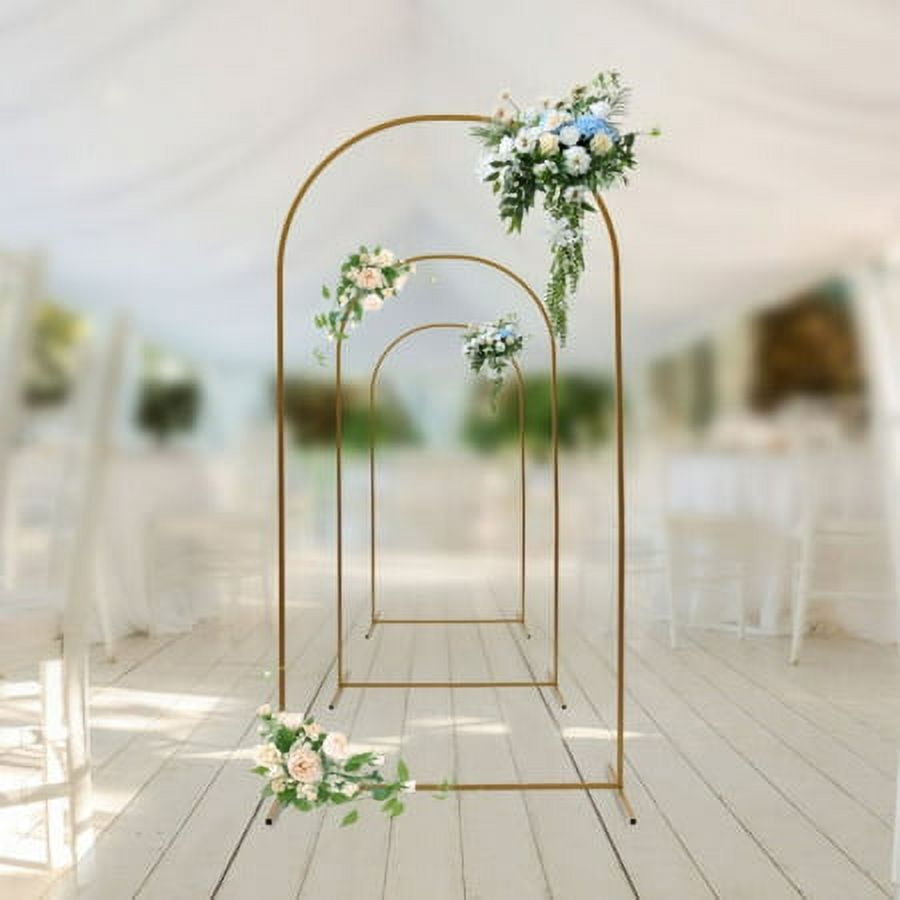 Wedding Arch Stand 3Pcs Backdrop Stand Gold For Ceremony Party Venue ...