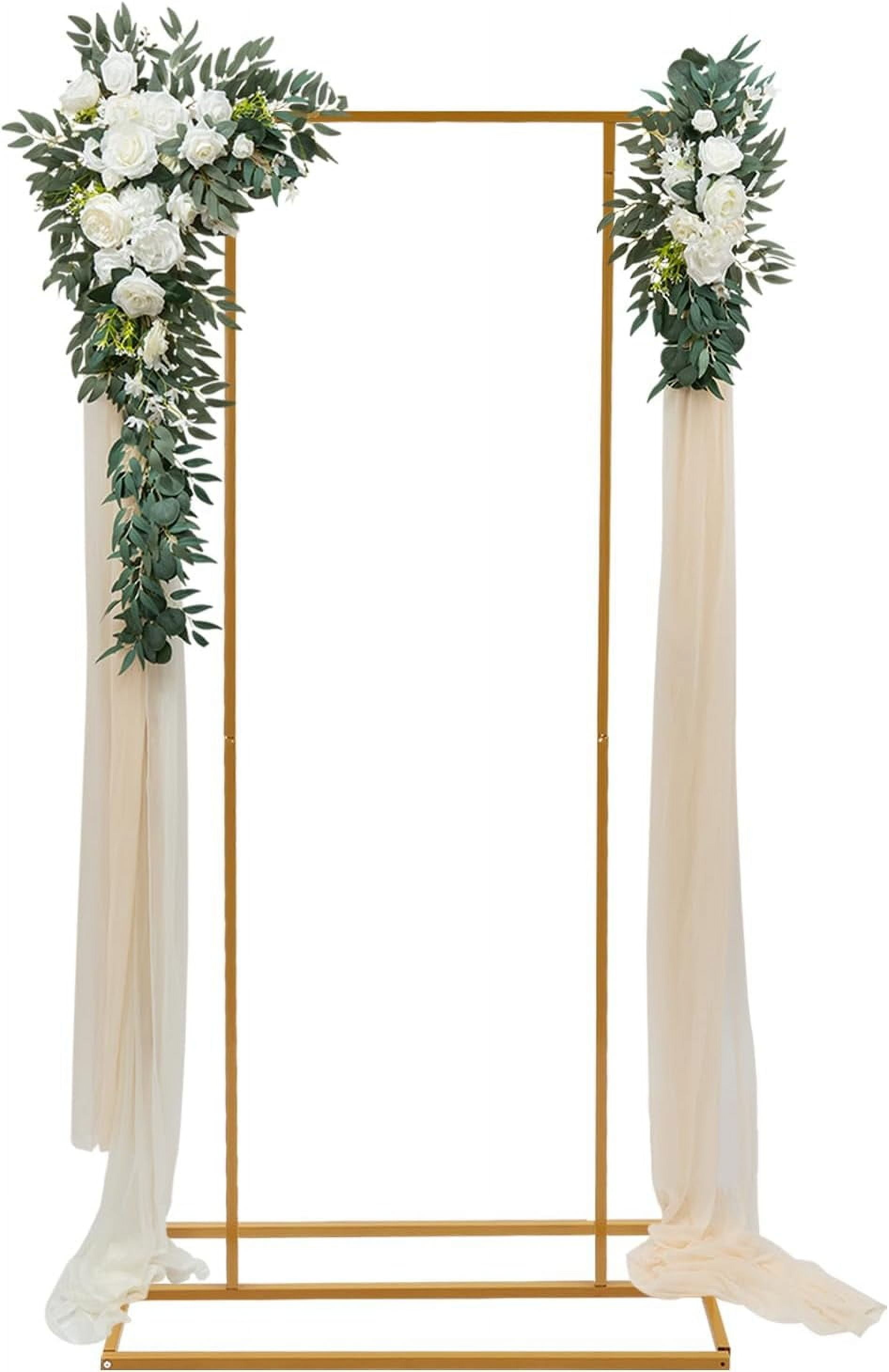 Wedding Arch Stand, 6.6x4.9FT Metal Balloon Backdrop Stand with Bases ...